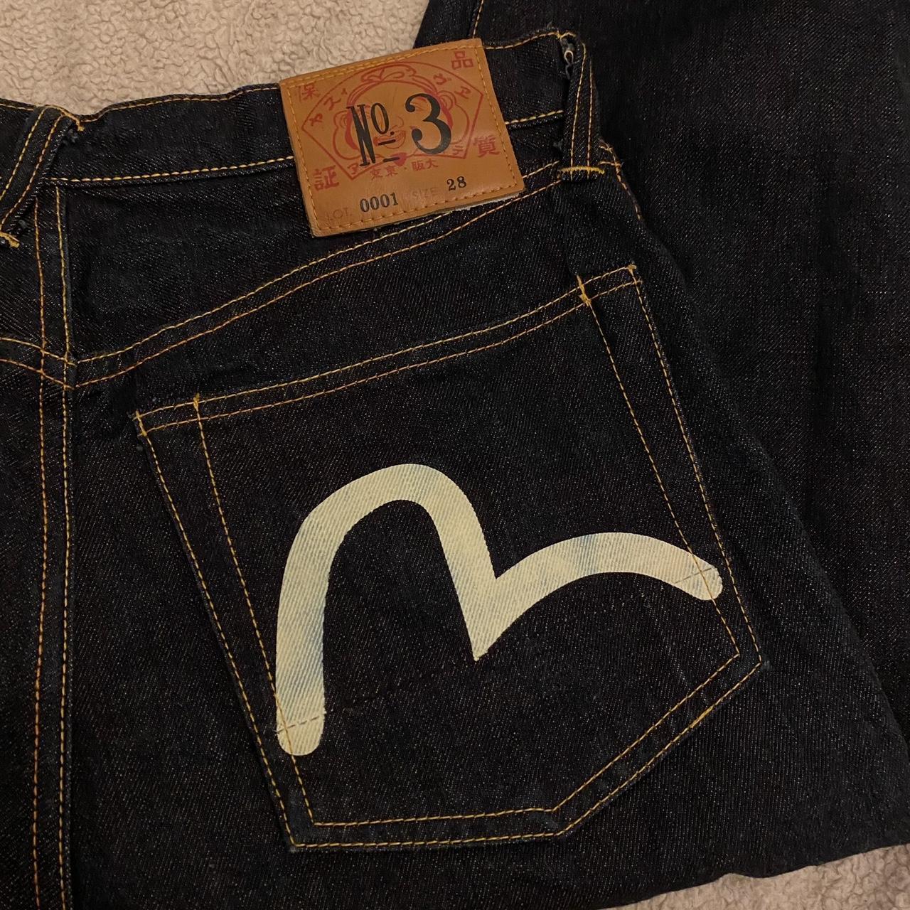 The most perfect evisu raw denim jeans waist size... - Depop