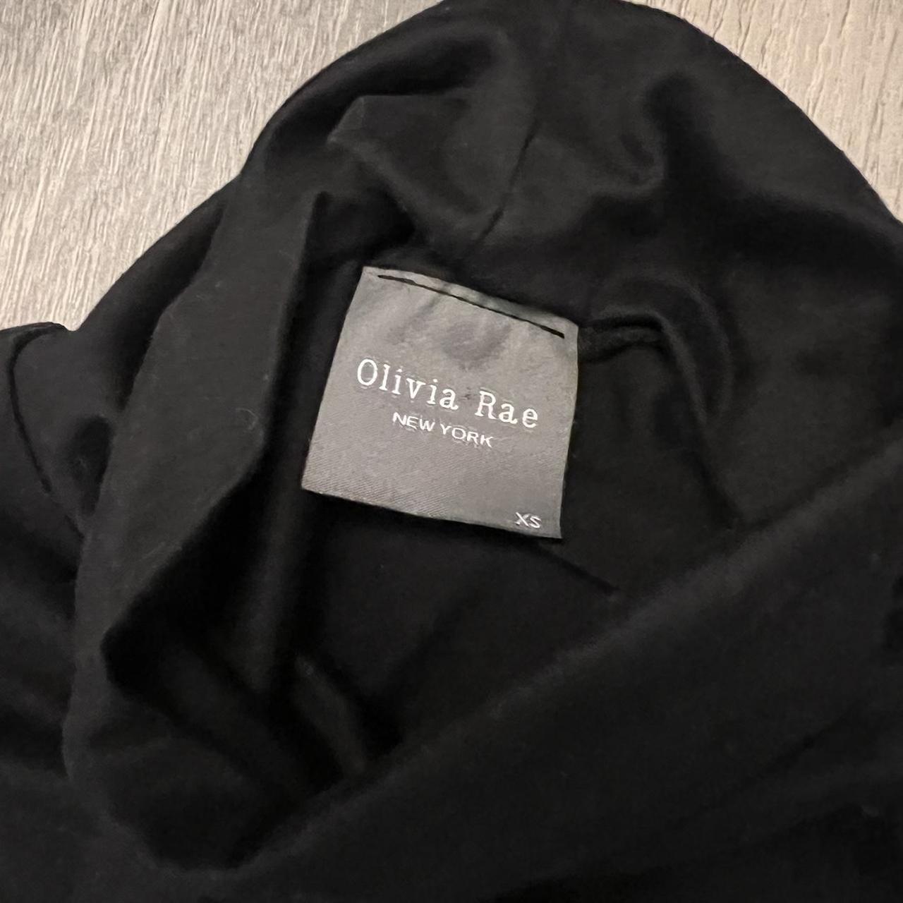 Olivia Rae black Turtle neck crop shirt long... - Depop