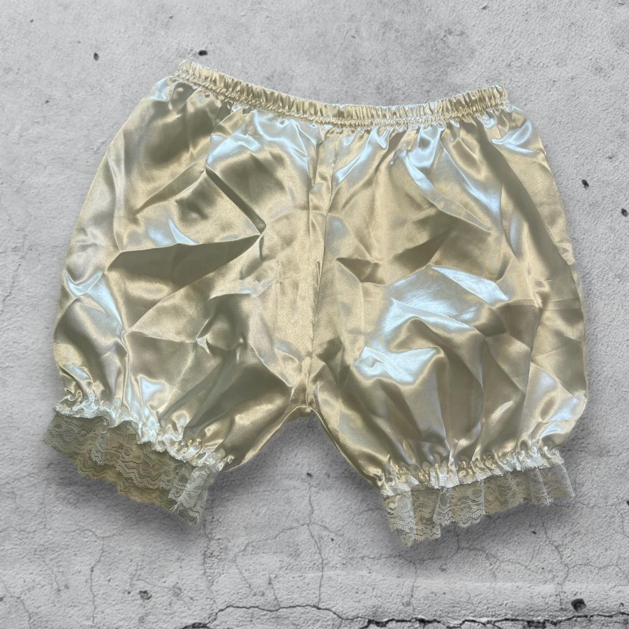 Satin Bloomers 🎀 - White silky bloomers by unknown... - Depop