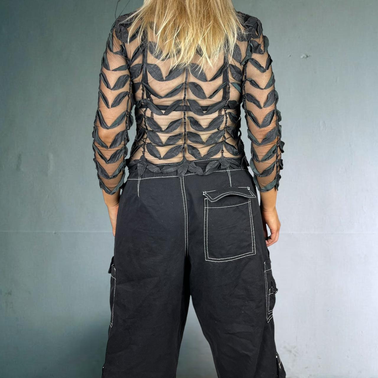 SUBVERSIVE MESH LEATHER ZIP UP TOP - Stunning... - Depop