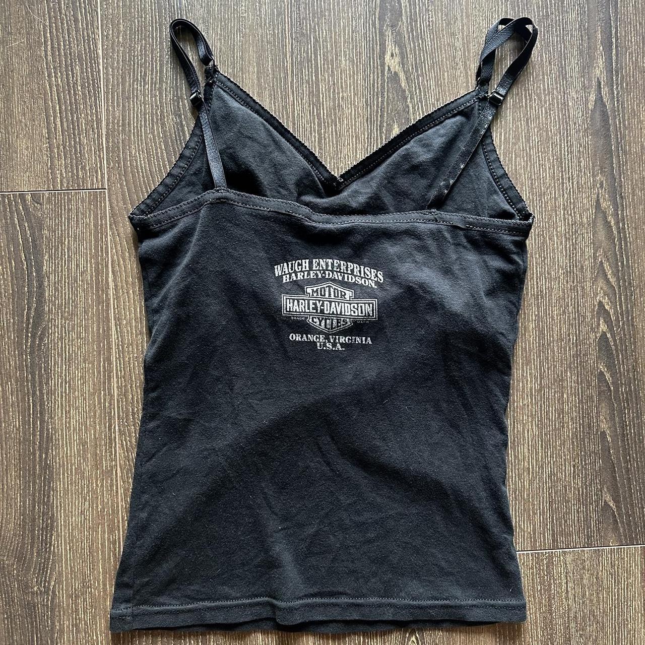 harley davidson motorcycles cami tank top black... - Depop