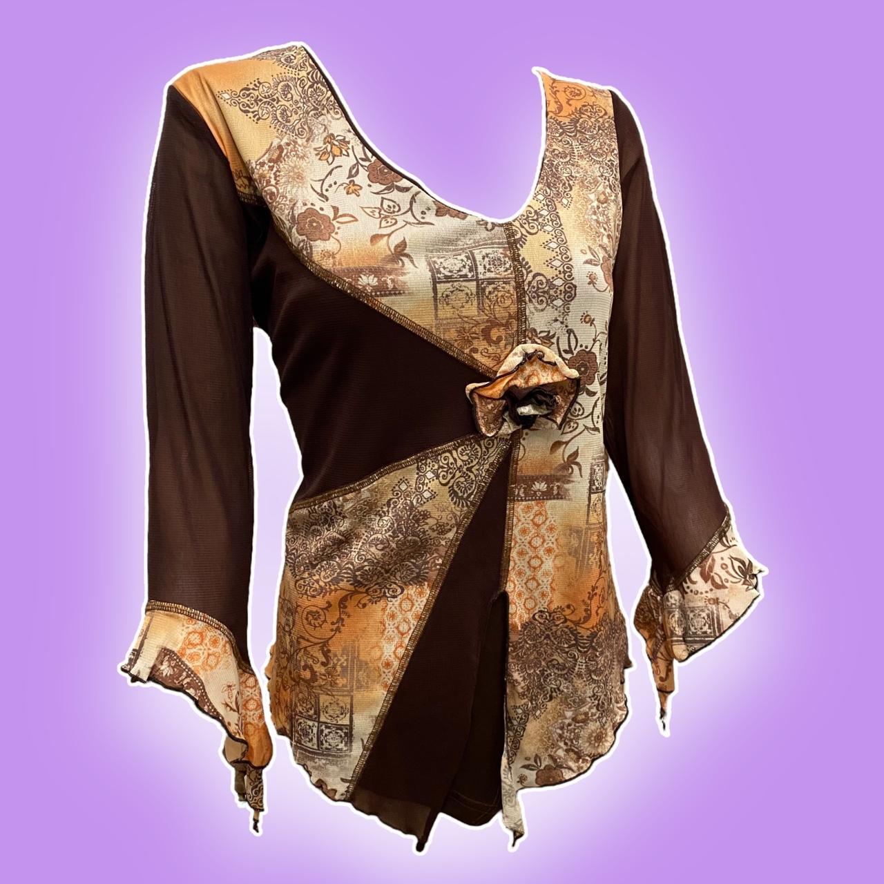 🖤 90s fairygrunge whimsy micro mesh top with bell... - Depop