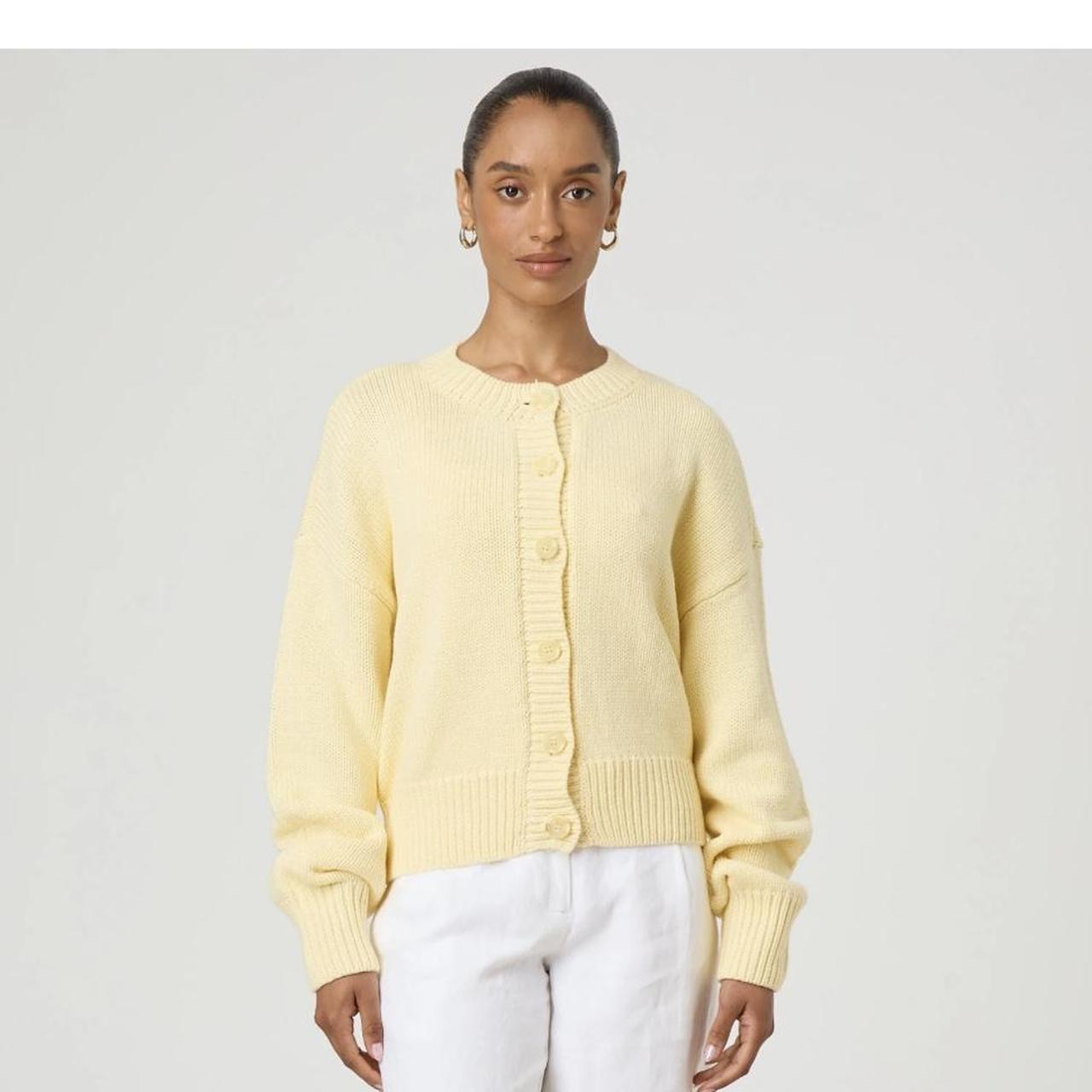 Butter yellow Glassons Cardi Super cute Size M... - Depop
