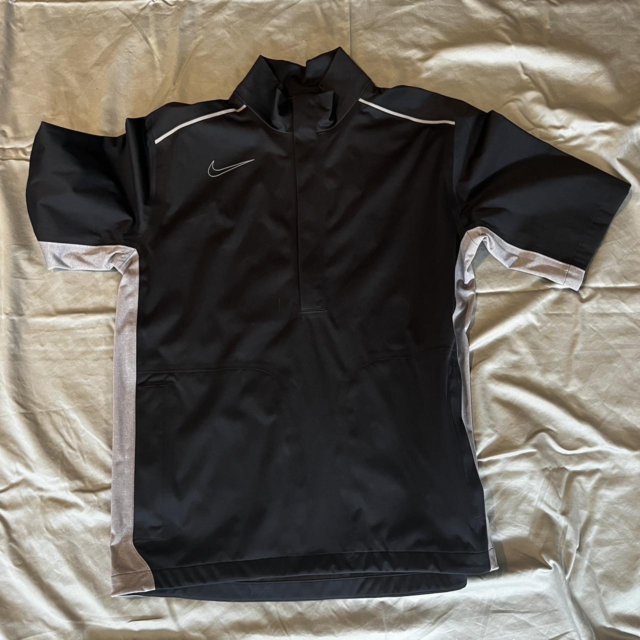 Black Nike Golf Short-Sleeve Pullover/Windbreaker - Depop