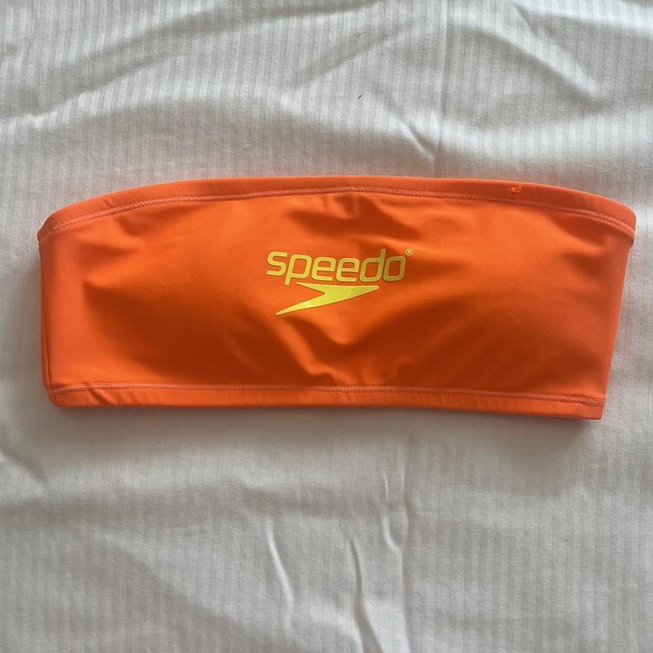SPEEDO BANDEAU SWIMWEAR TOP **Padded bra neon... - Depop