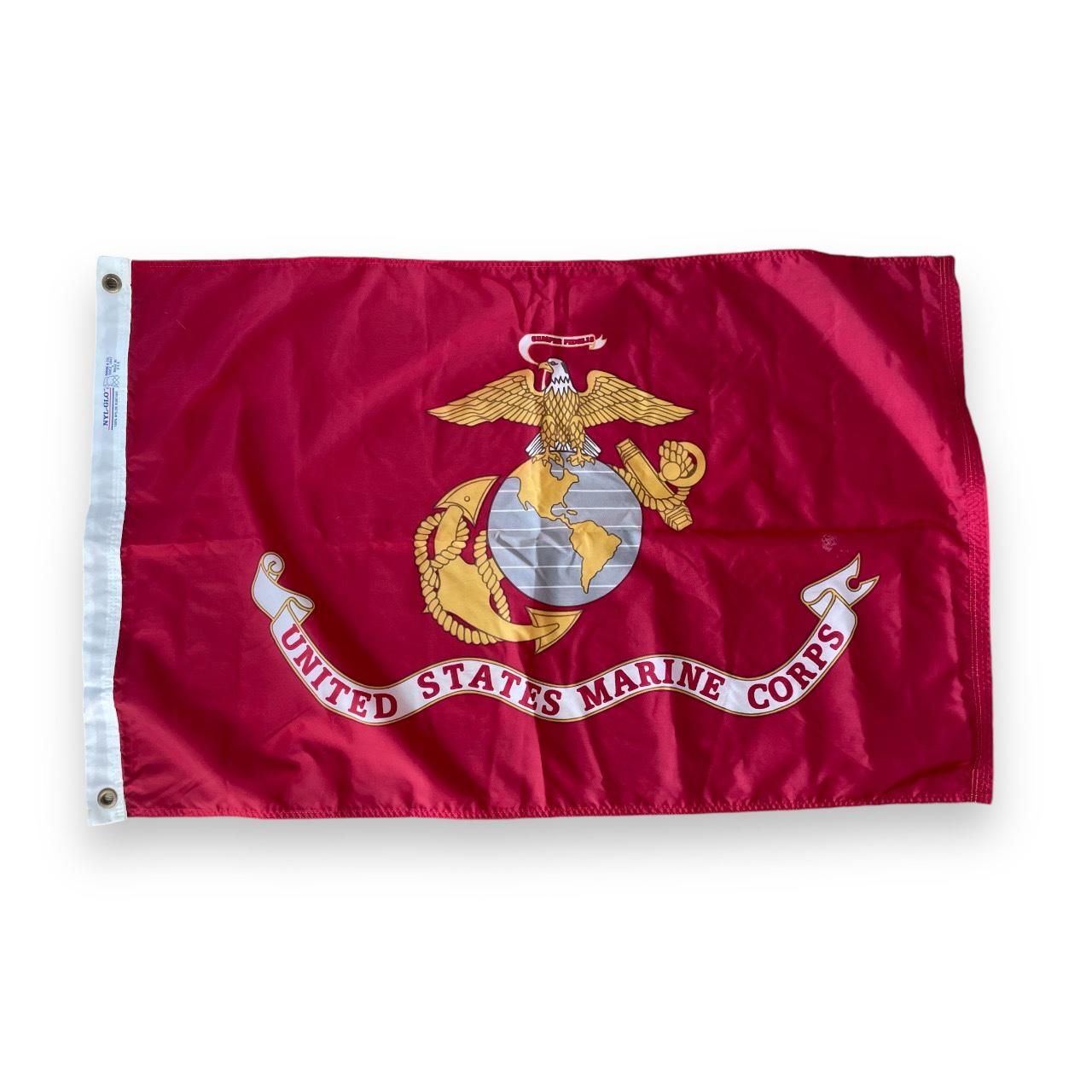 Vintage United States Marine Corps Banner Flag... - Depop