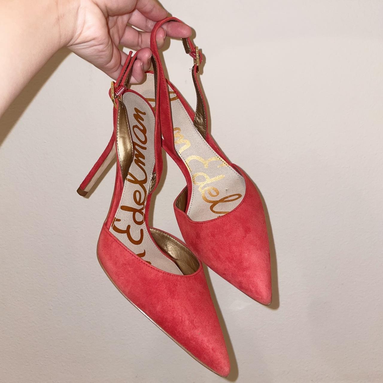Sam Edelman Javin Suede Pumps in red size 8.5 - in... - Depop