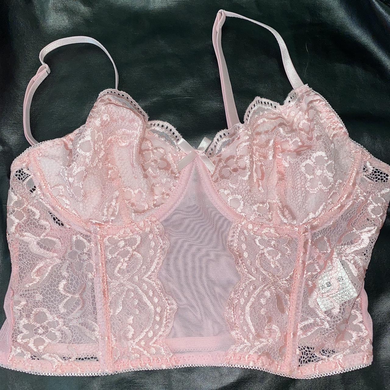 light pink underwire lace cami - Depop