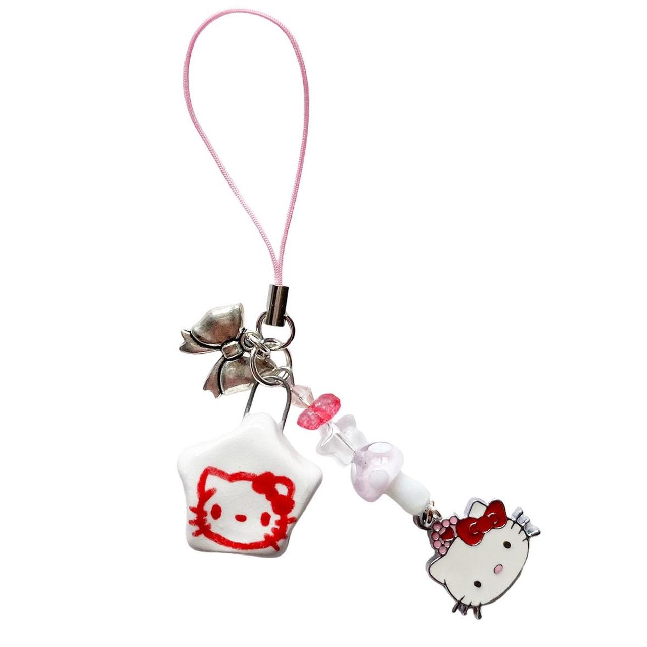 hello kitty phone charm handmade ceramic star... - Depop