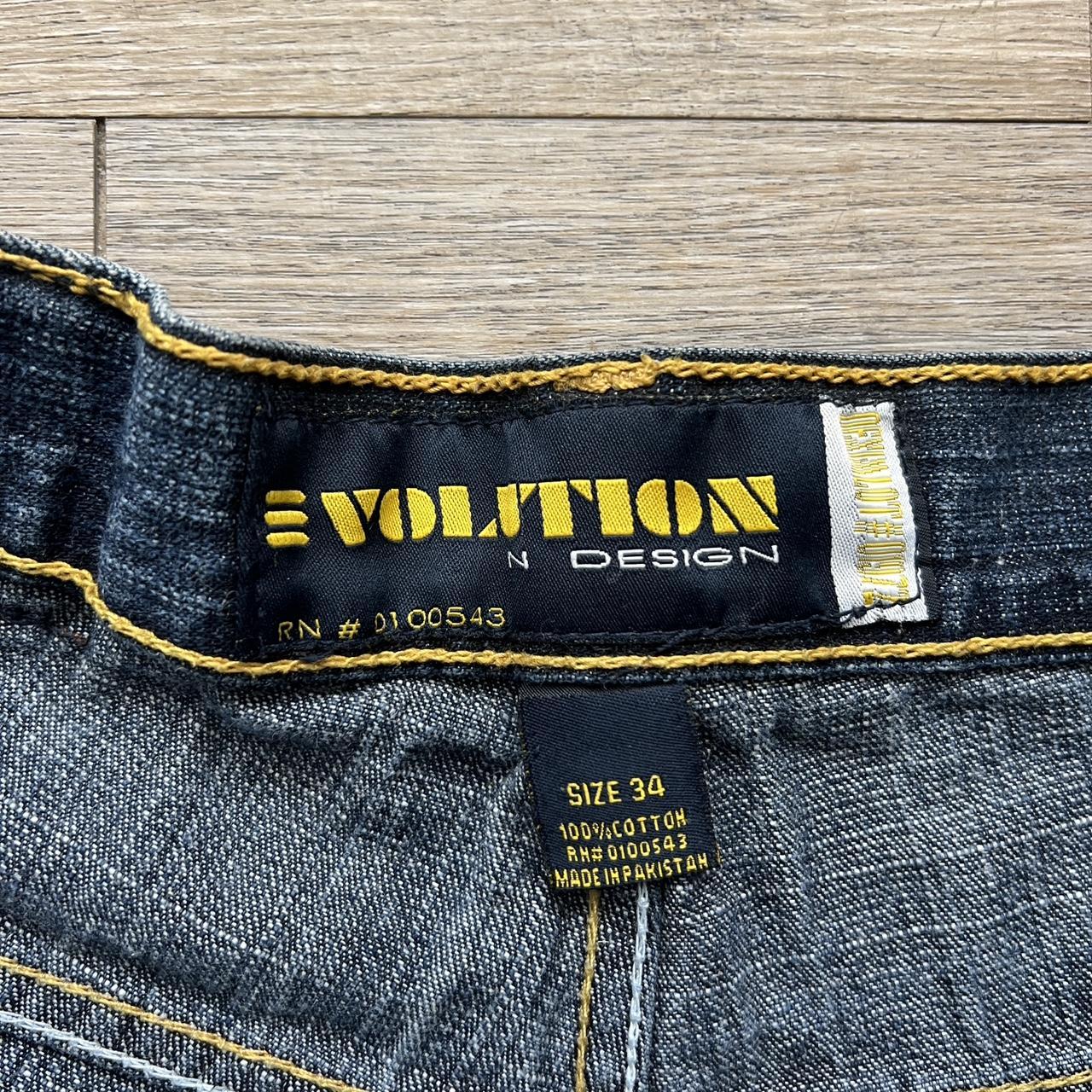 Y2K Baggy Evolution Jorts -Size: 34 -Measurements... - Depop