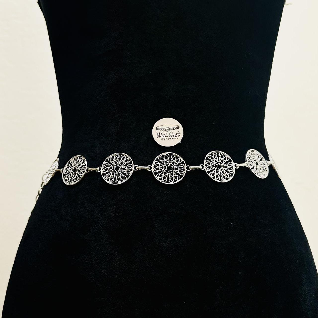 Unique Hollowed Metal Circle Waist Chain, Versatile... - Depop