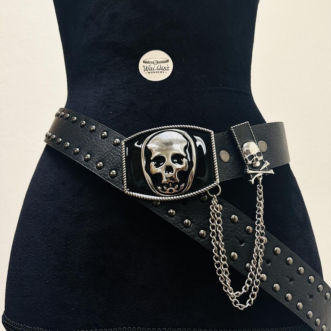 ️Free Shipping on Bundle ️ Goth Gothic Skull Buckle... | Depop