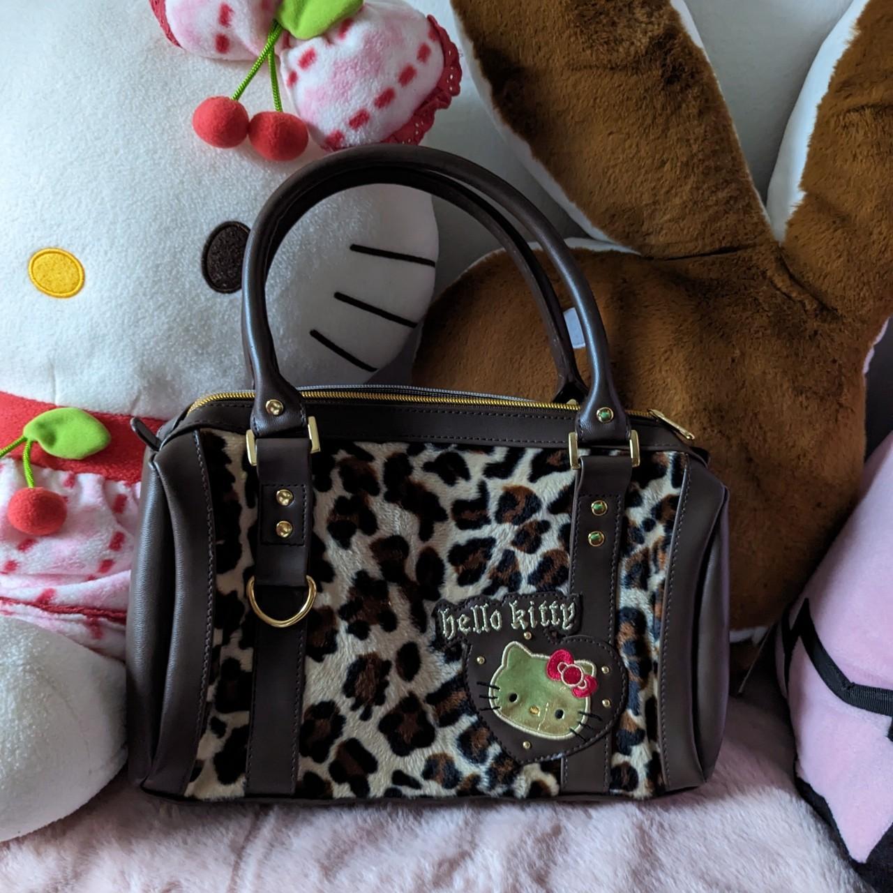 leopard/ cheetah purse bag 2007 more hello kitty... - Depop