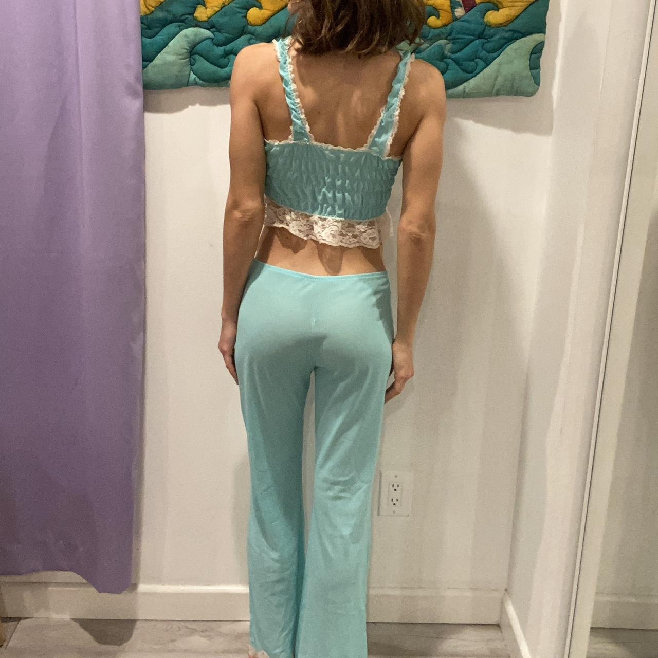 Vintage baby blue pajamas Lace, lingerie, babydoll,... - Depop