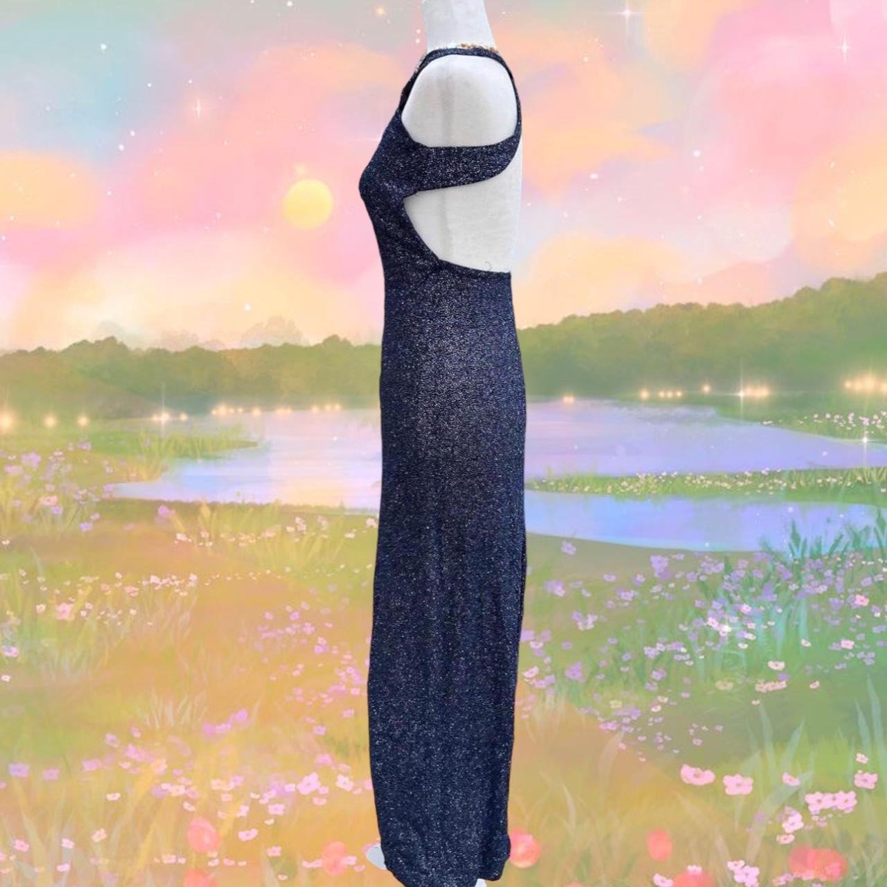 Fairy goth mermaidcore sparkly halter open low criss... - Depop