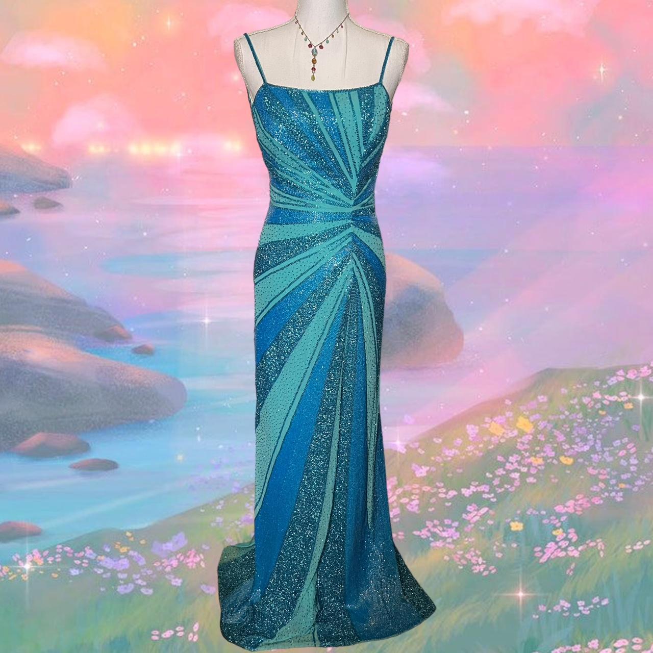 Rare mermaid y2k fully beaded embroidered low open... - Depop