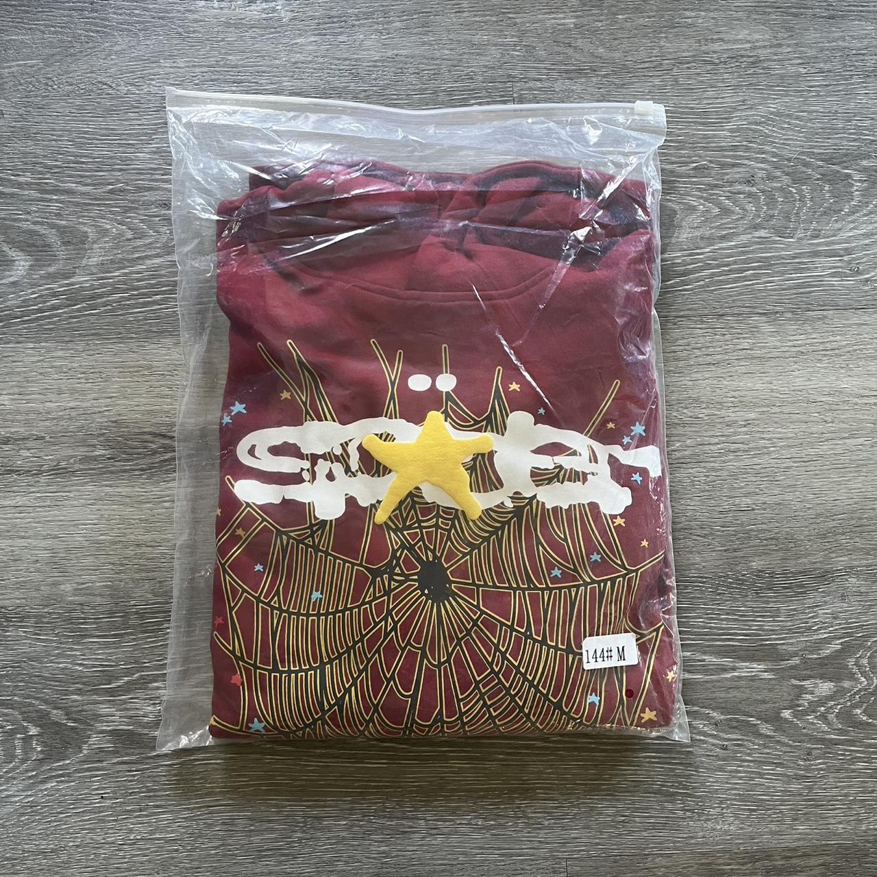 Maroon/Red Spider Hoodie Size Medium Sp5der | Send... | Depop