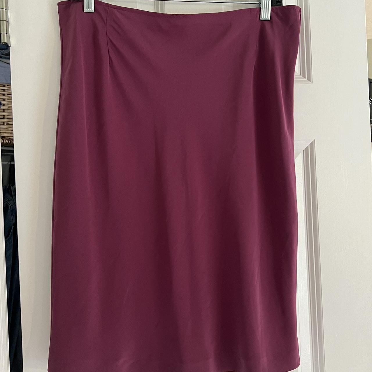 low waisted raspberry midi skirt. she kinda gives... - Depop