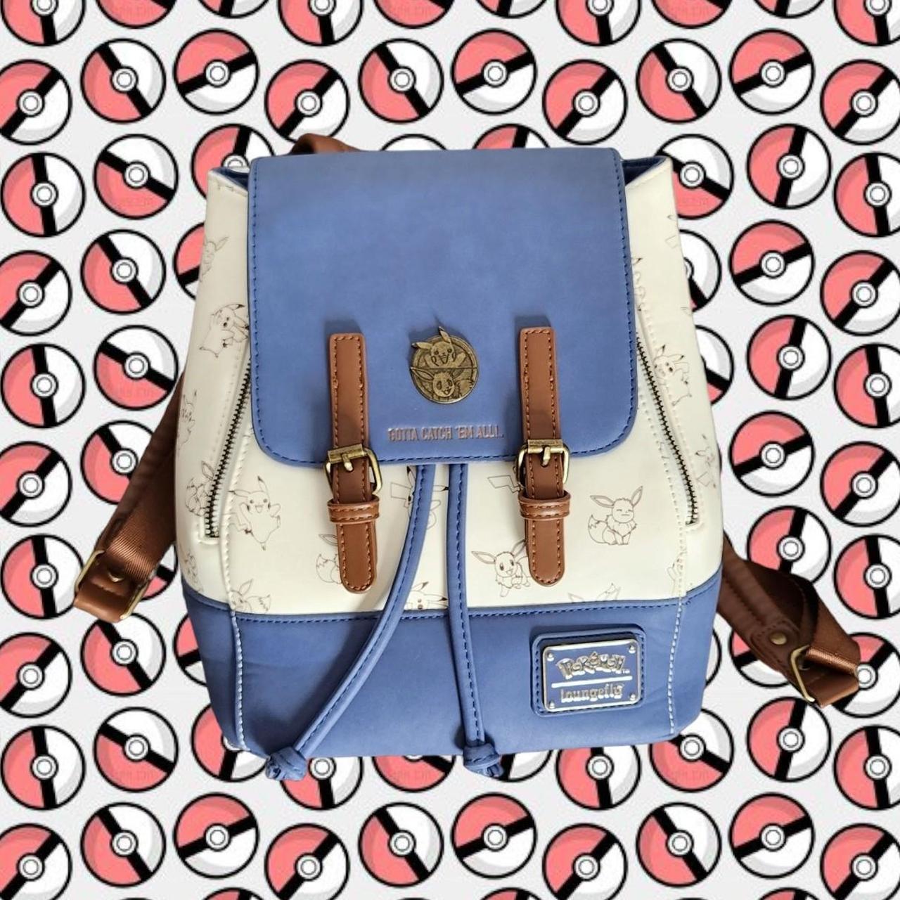 Rare Eevee and Pikachu LoungeFly backpack! Light... - Depop