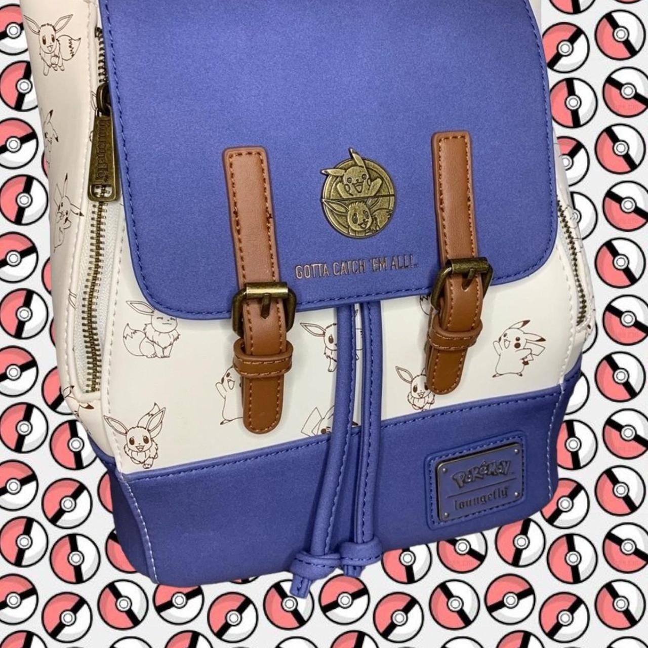 Rare Eevee and Pikachu LoungeFly backpack! Light... - Depop