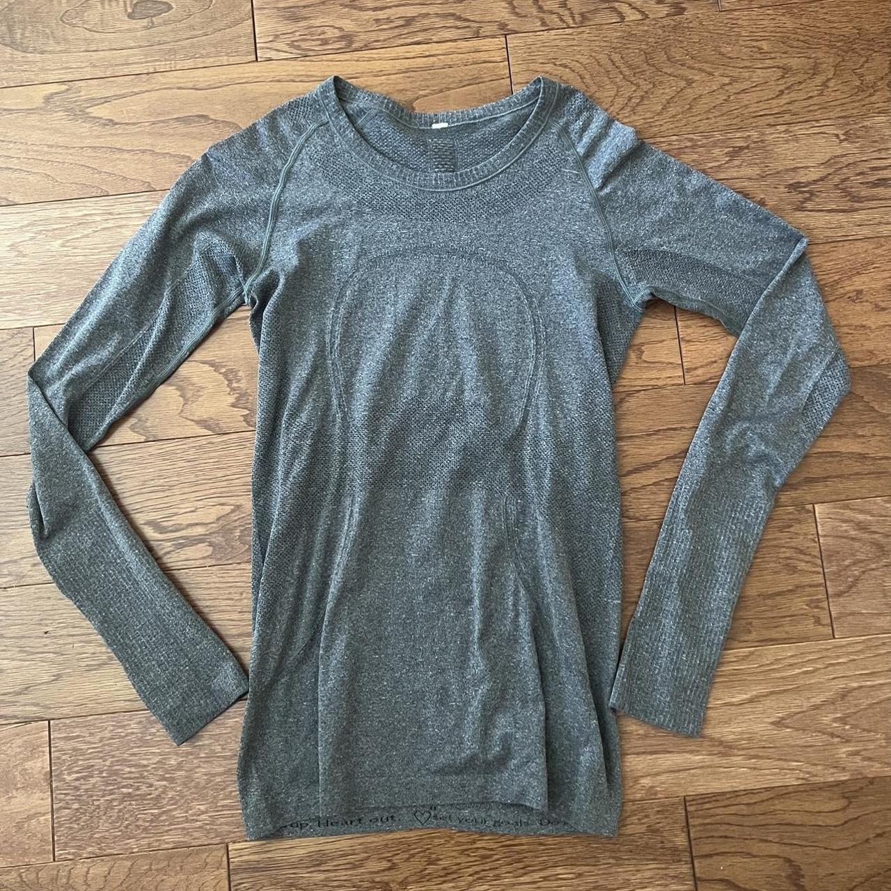 Lululemon grey swiftly tech older style inside tag... - Depop