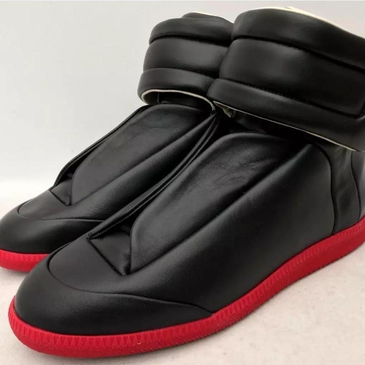 Black and red Margiela future high top #luxurykicks... | Depop