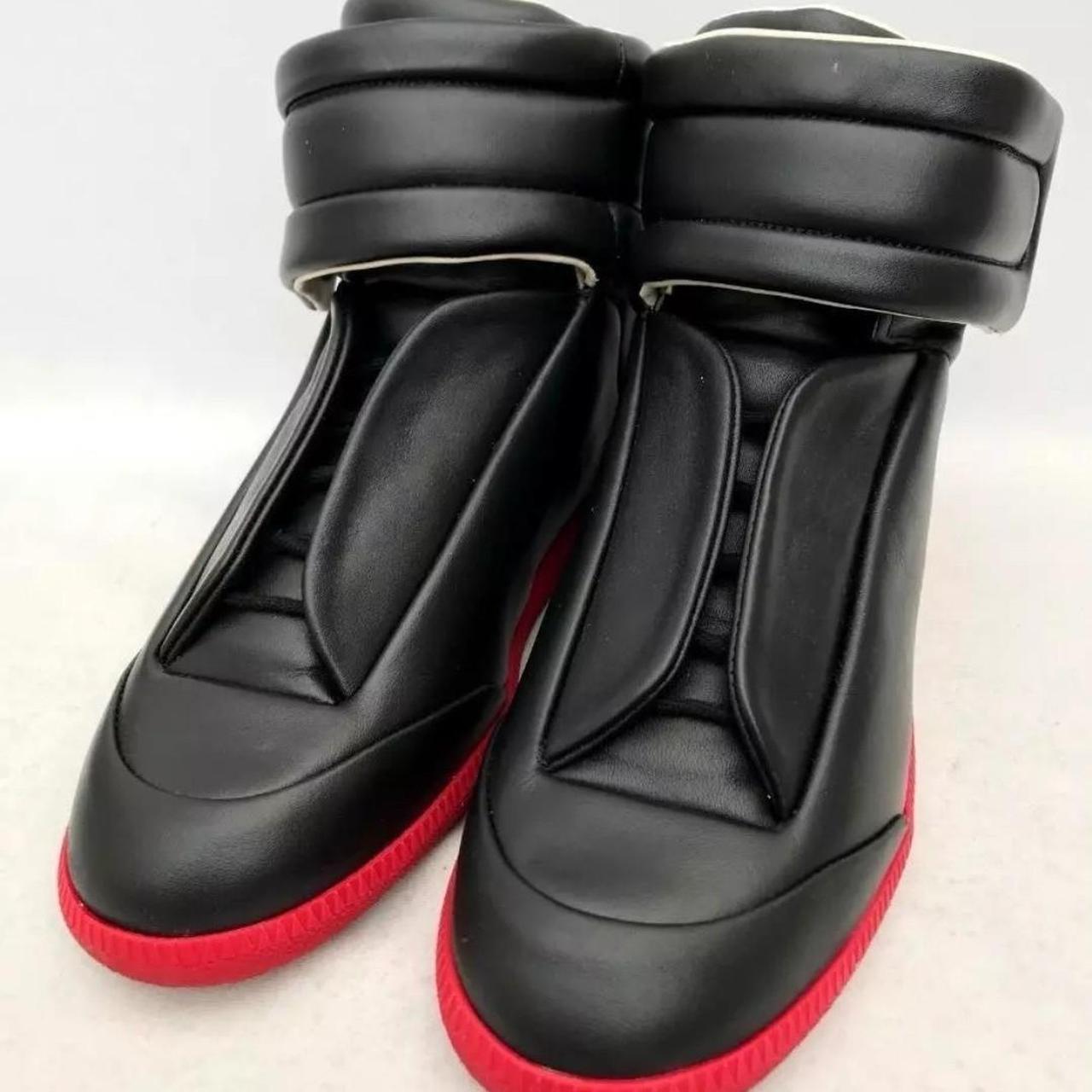 Black and red Margiela future high top #luxurykicks... | Depop
