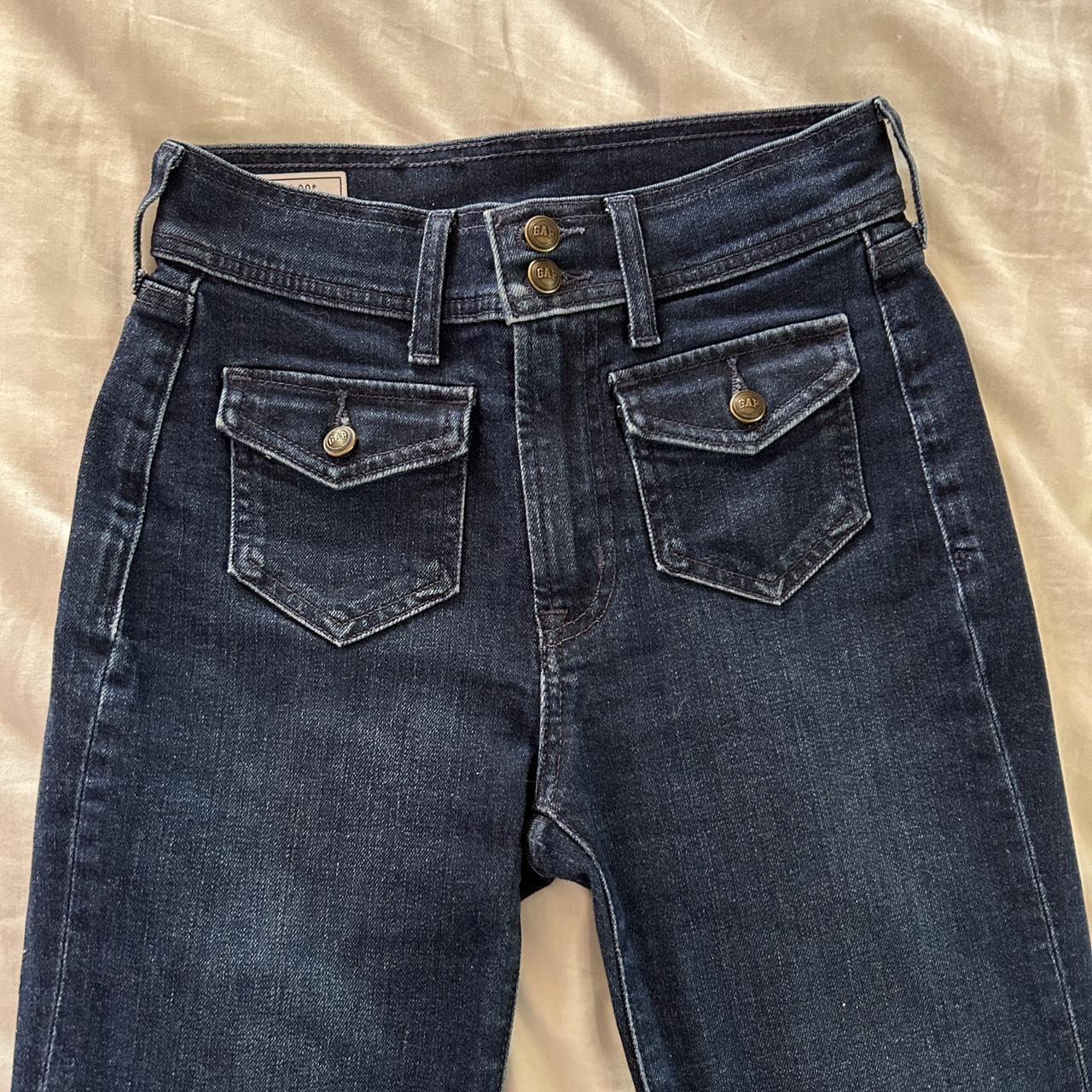 Gap 70's Flare High-Rise Jeans in 00Petite These are... - Depop