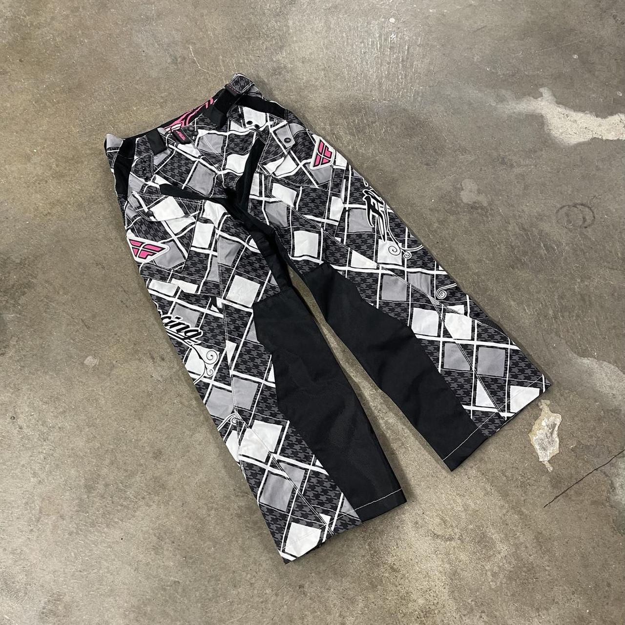 y2k Fly Racing motocross pants : White and black... | Depop