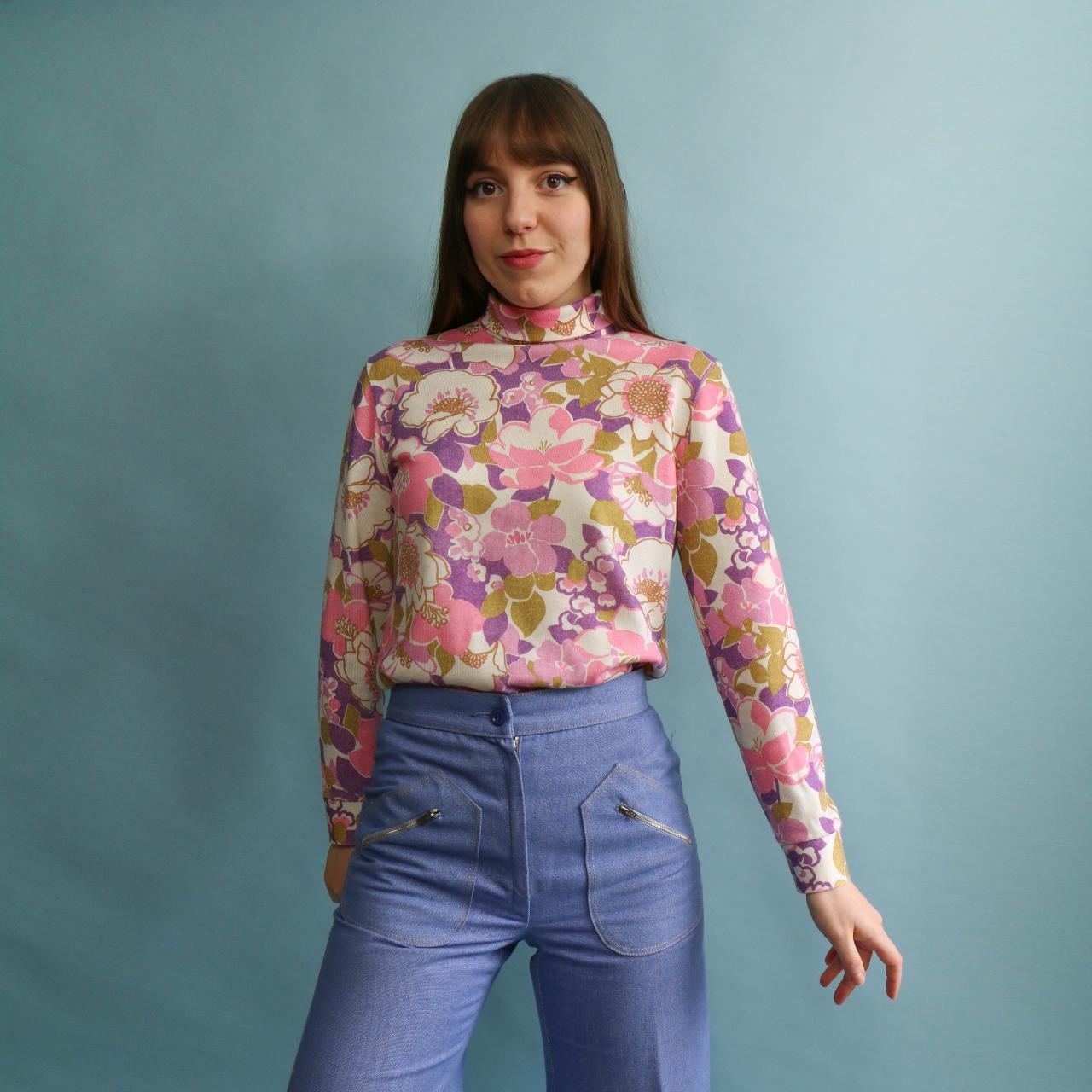 60s Floral Top Cutest 1960s vintage floral top.... - Depop