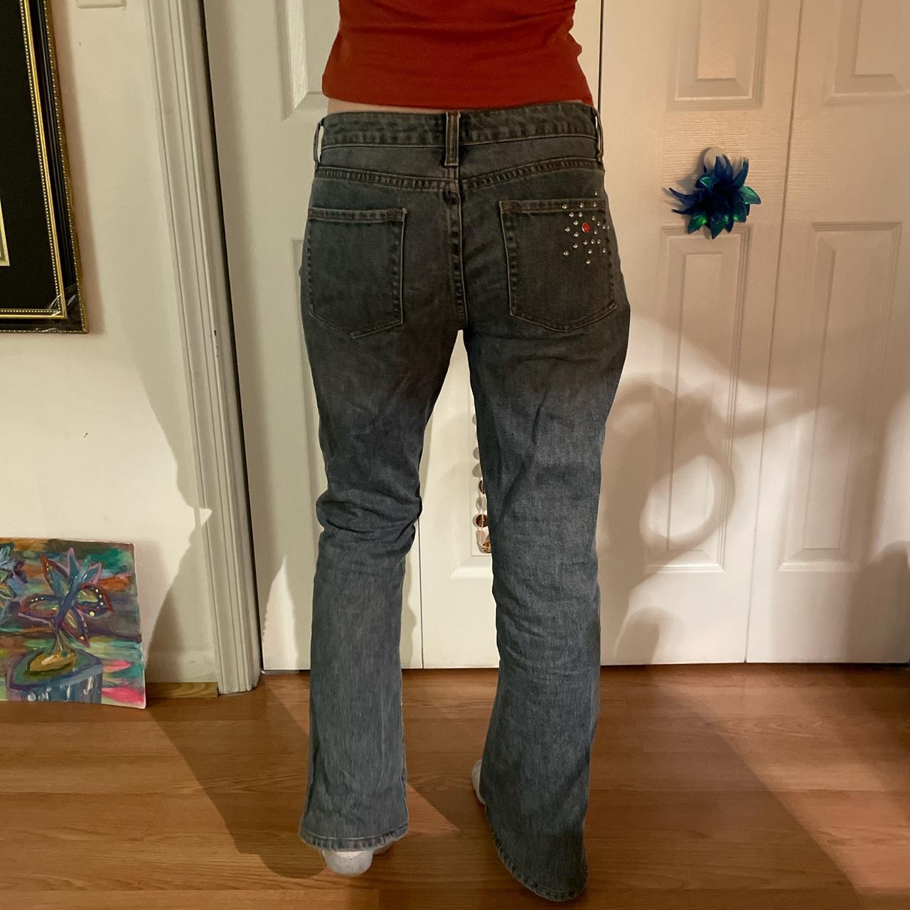 Cool beaded jeans !! From cache ⭐️ #90s #cooljeans... - Depop