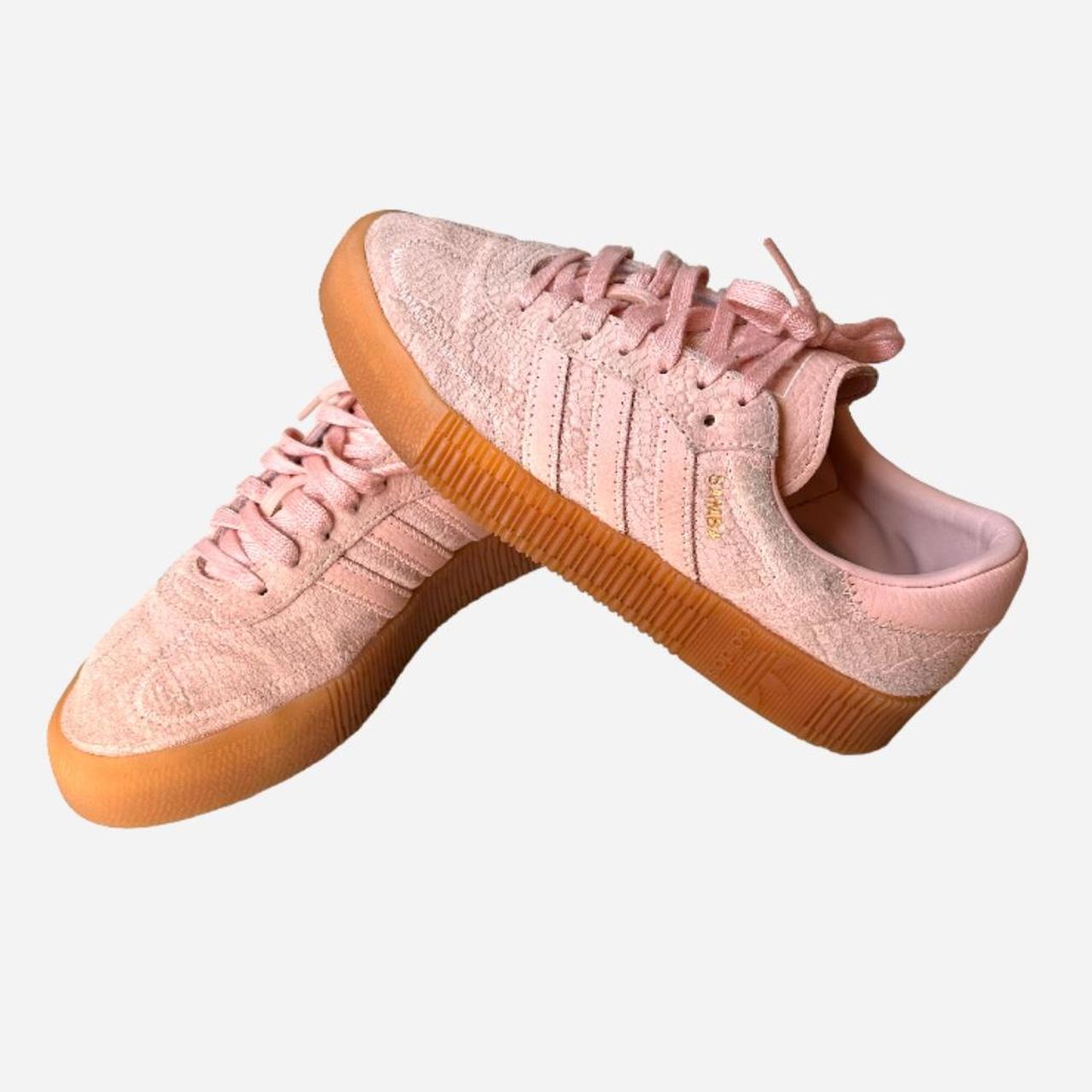 Adidas Sambas Platform Sneakers in light pink with... - Depop