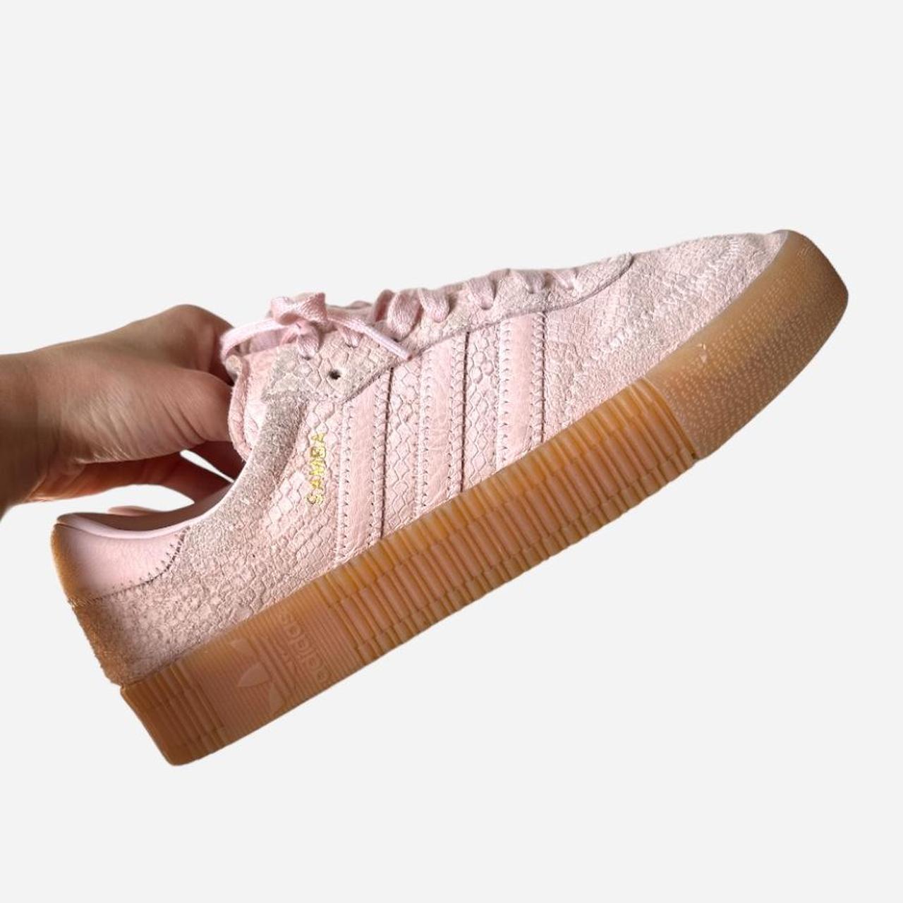 Adidas Sambas Platform Sneakers in light pink with... - Depop