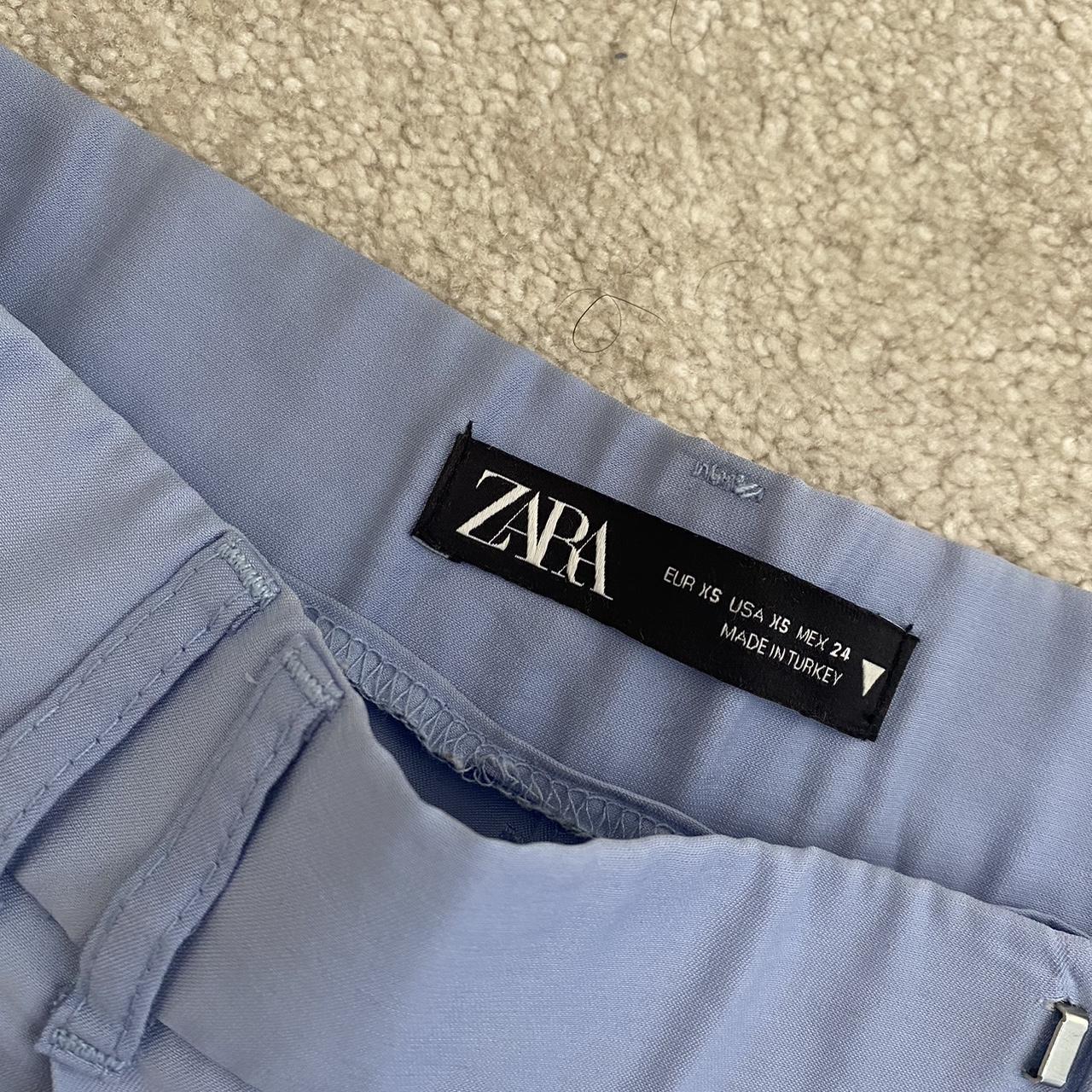 Zara smart trousers in light pale blue - Depop