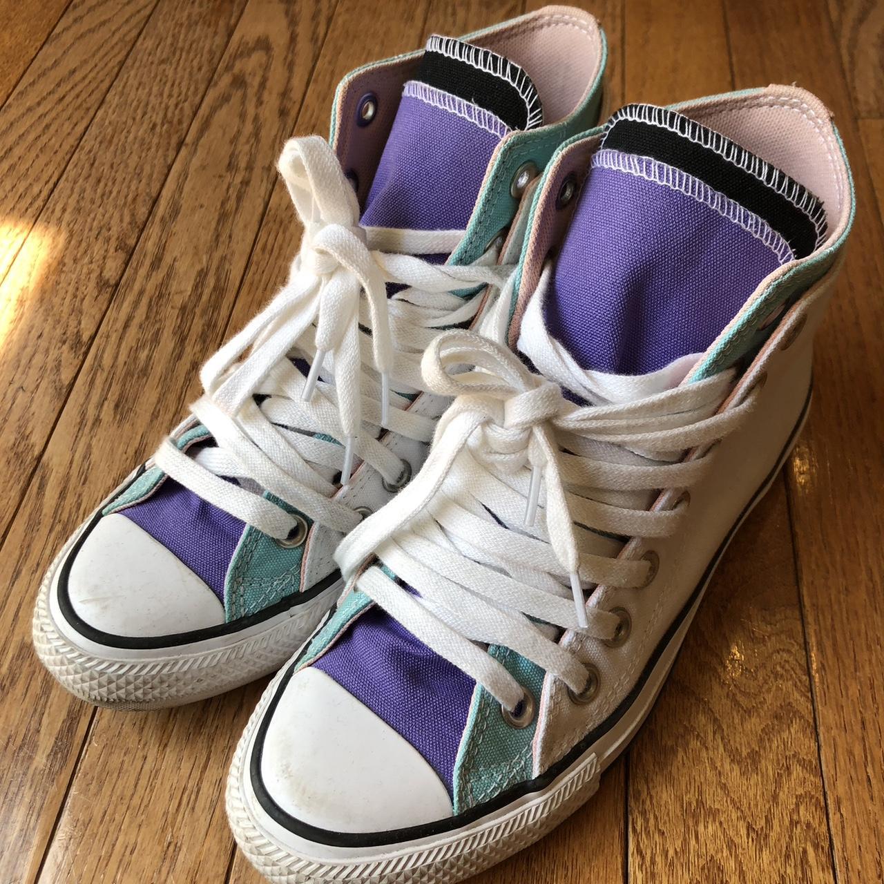 Converse High Tops Two layers with two sets of... - Depop