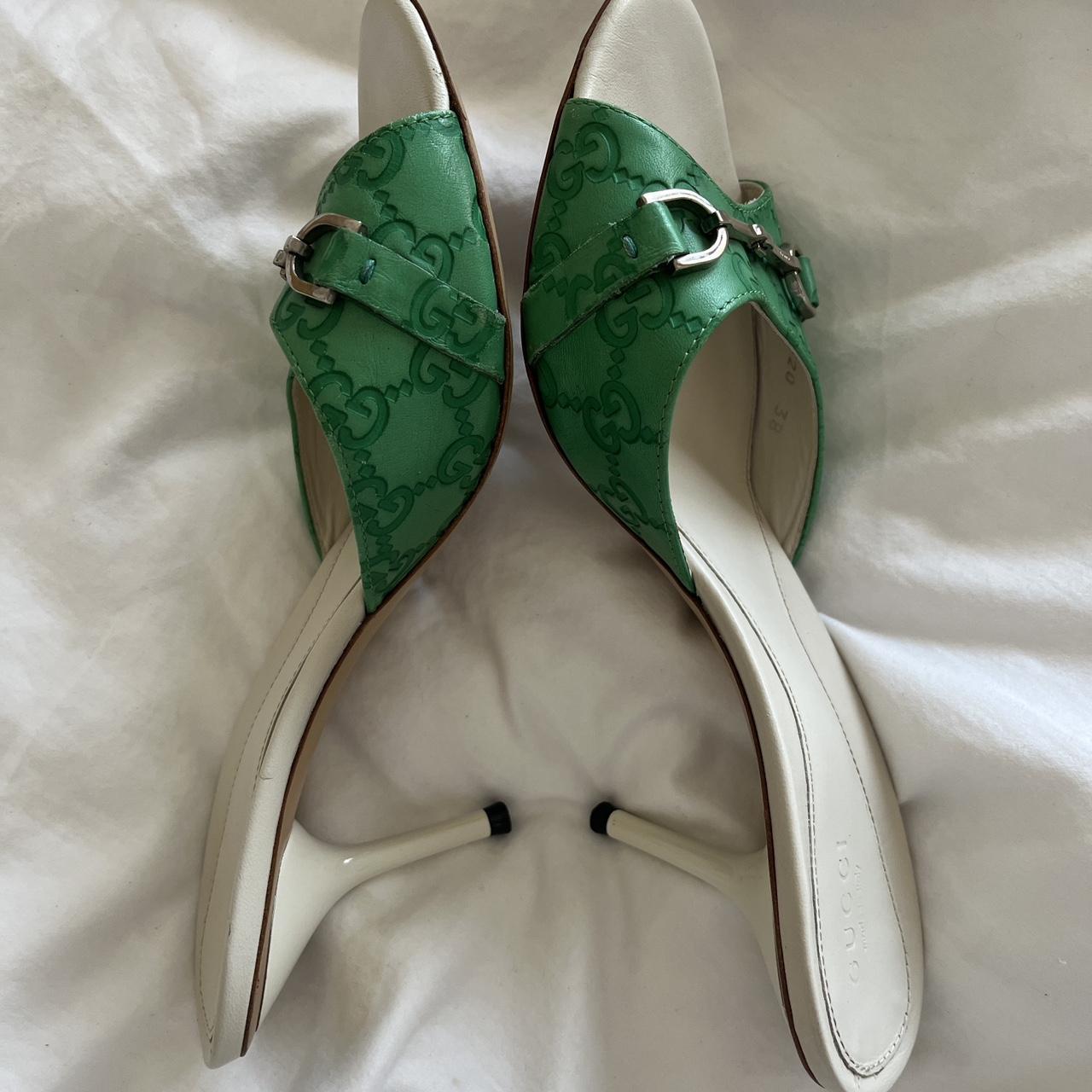 Gucci Women's Green Sandals | Depop