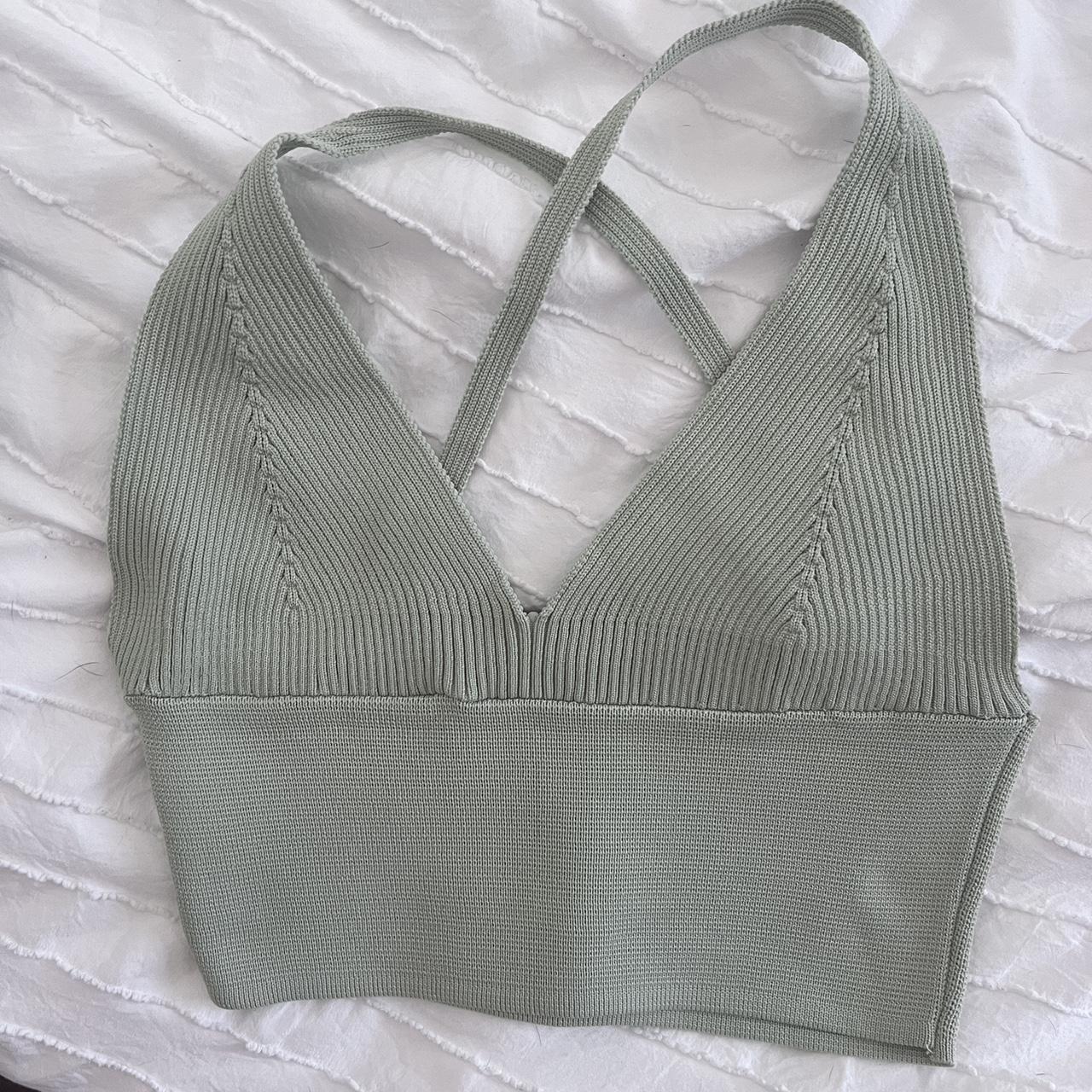 Multicolored Halter Crop Top Bundle Green, Blue and... - Depop