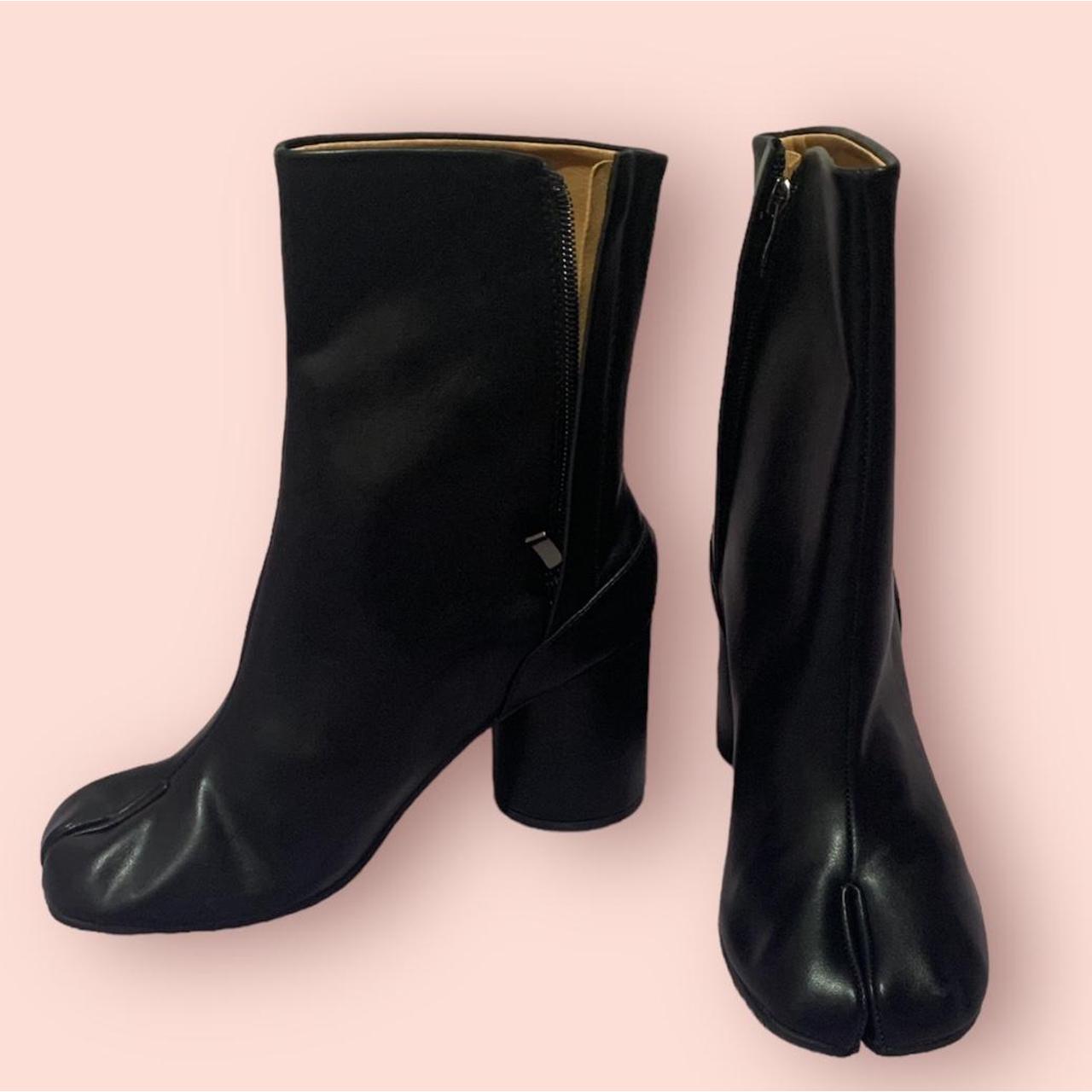 Tabi black leather boots side 7 (true to size) In... - Depop
