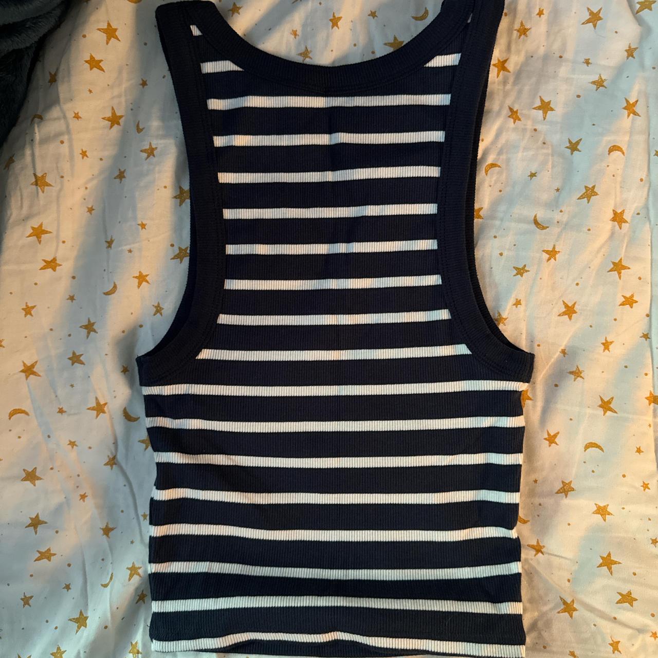 Primark striped tank top 🦈 size small 🦈 no... - Depop