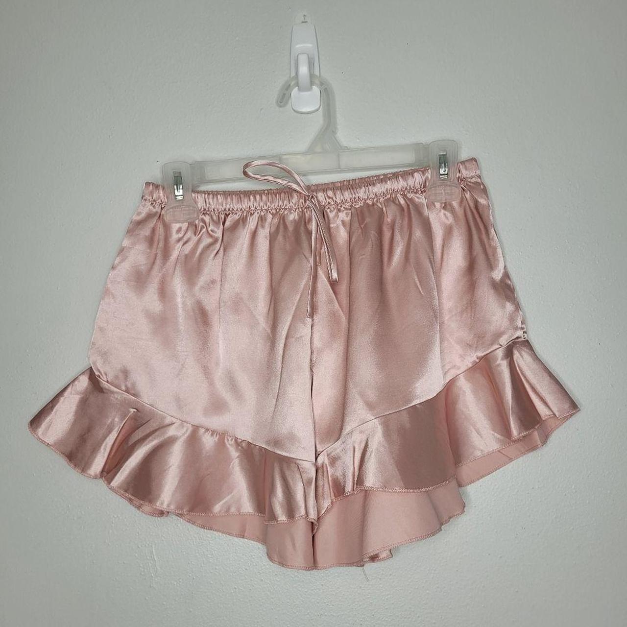 Light mauve Pink satin ruffle cute dainty feminine... | Depop