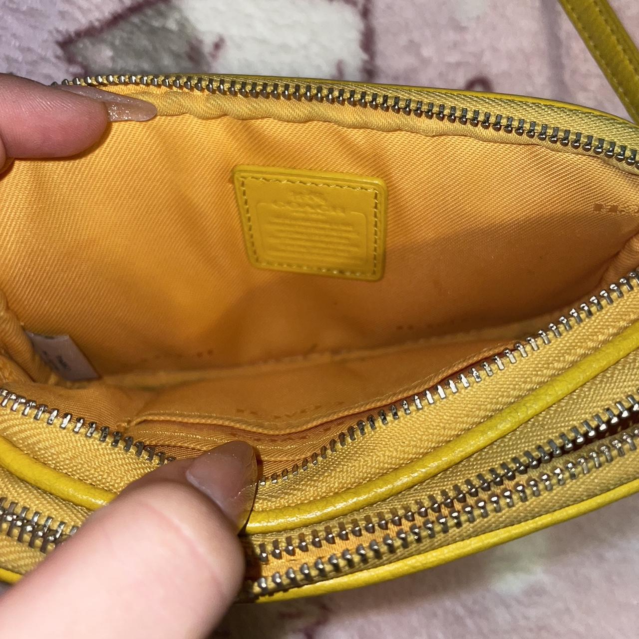 yellow coach purse! ‼️msg me b4 buying‼️ ill answer... - Depop