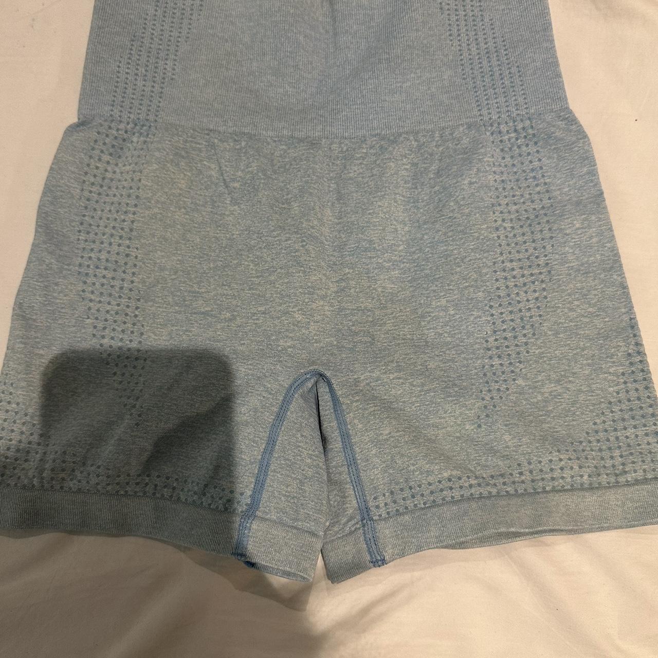 light blue work out shorts - Depop