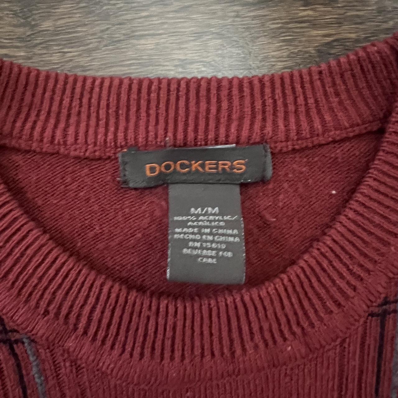 red men’s sweater #sweater #grandpasweater - Depop