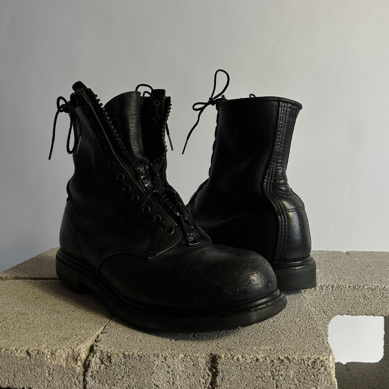 VINTAGE ZIP UP RED WING BOOTS Size •... - Depop