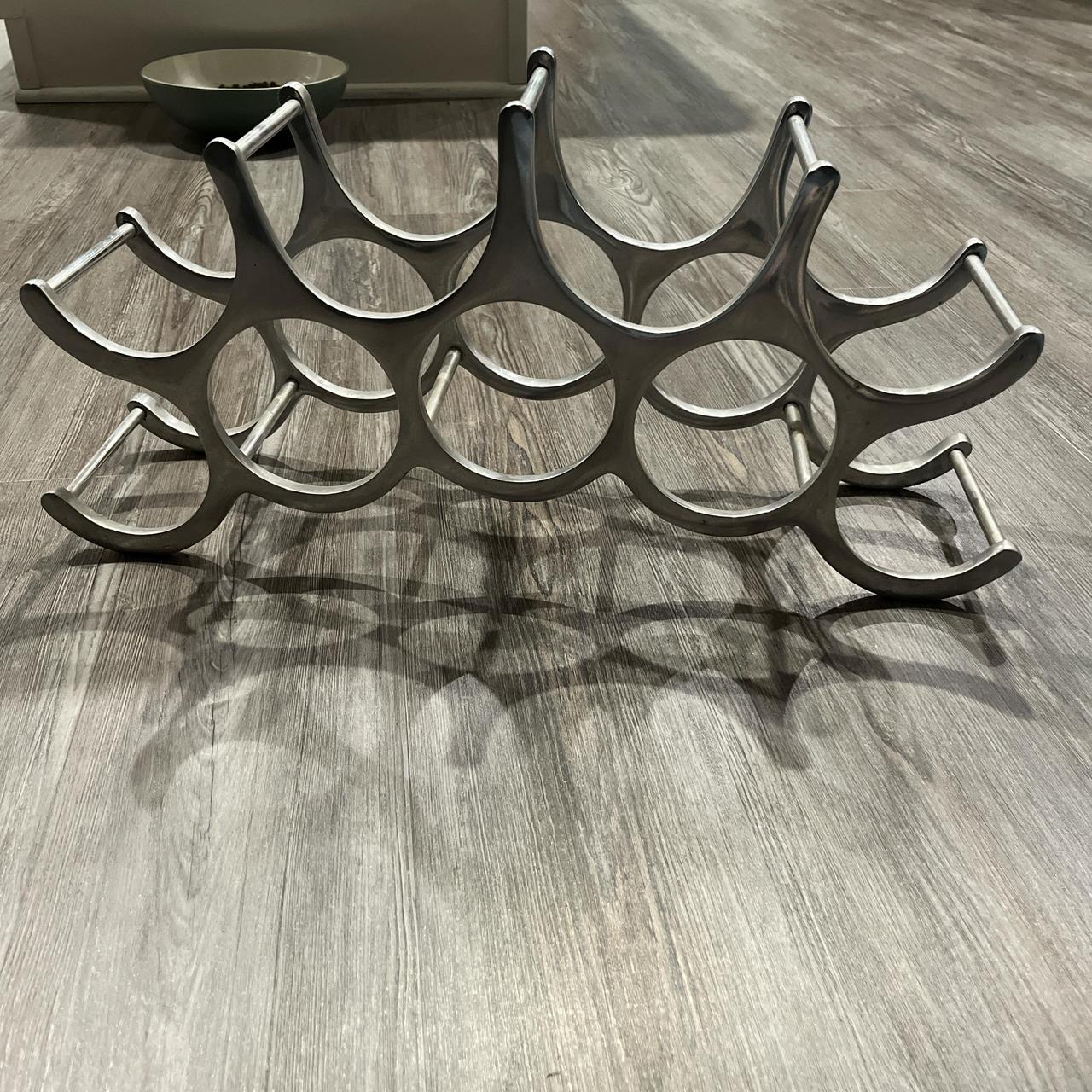 Mid Century Modern, very rare aluminum wine rack! | Depop