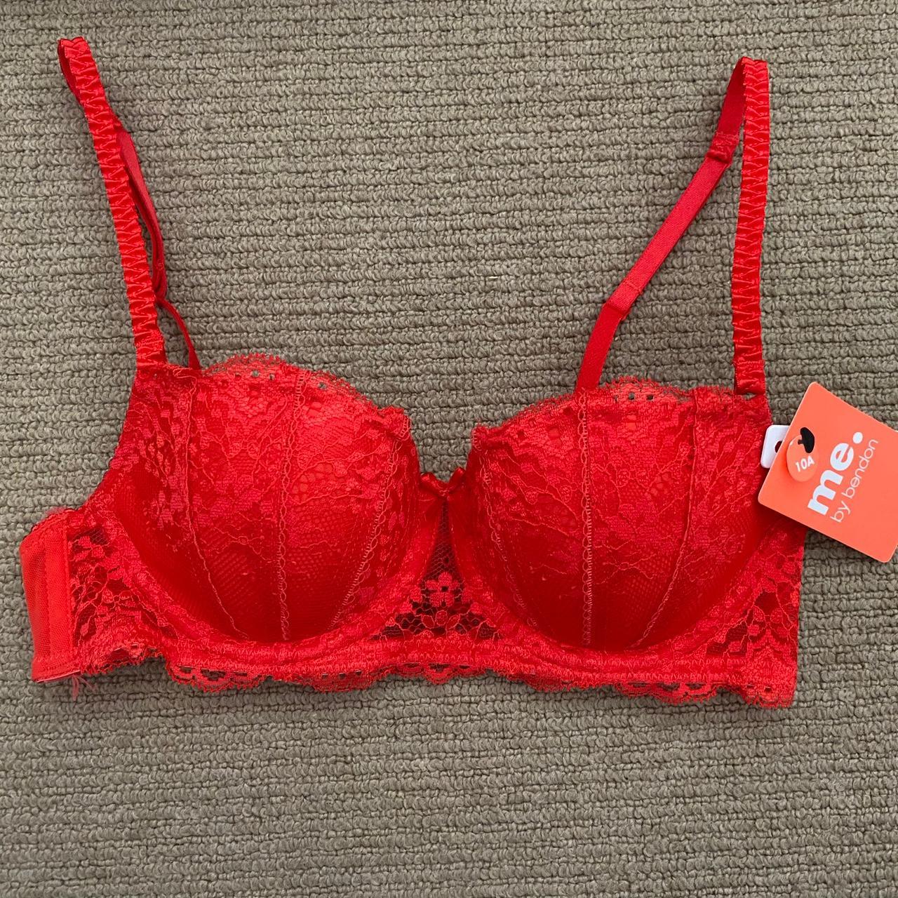 me by bendon red lace bra size: 10A rrp: $69 never... - Depop