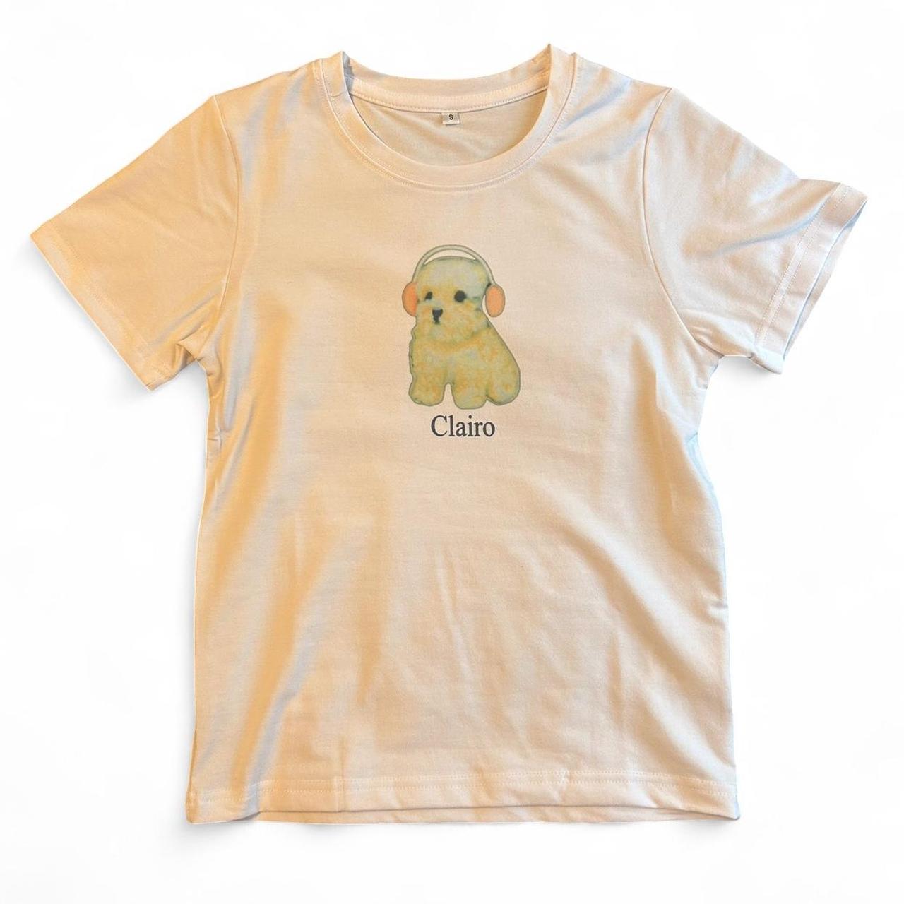 white clairo dog baby tee based off the merch... | Depop