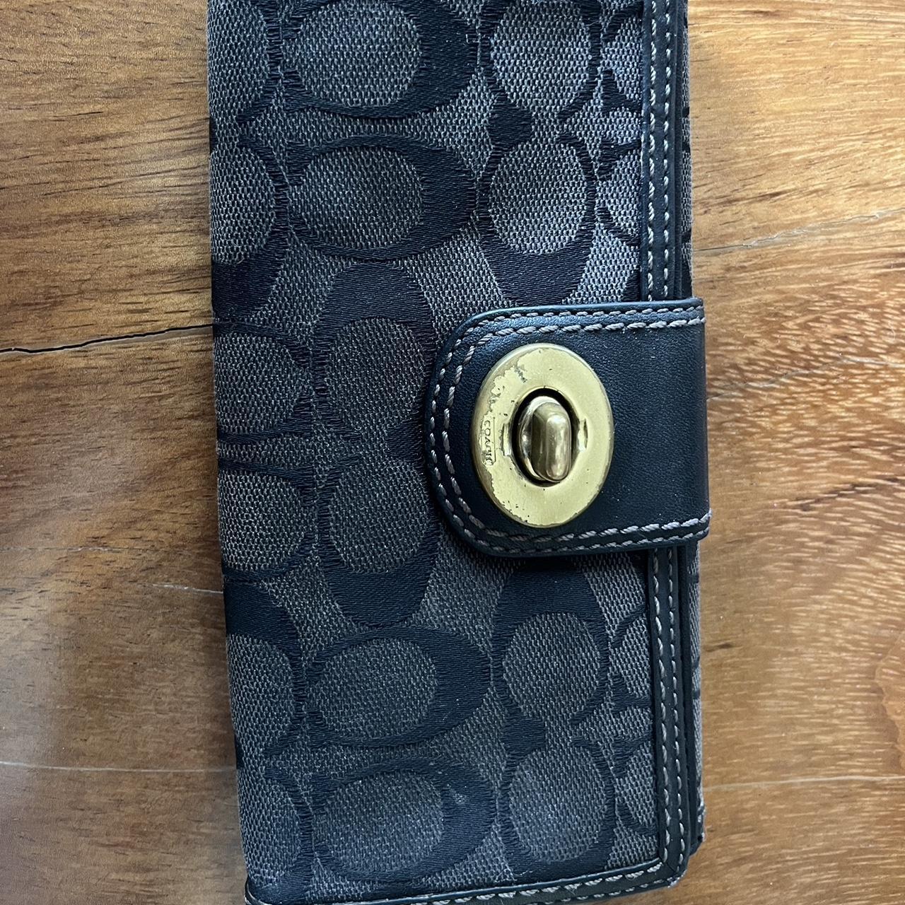 Black coach wallet, small imperfections due to usage... - Depop