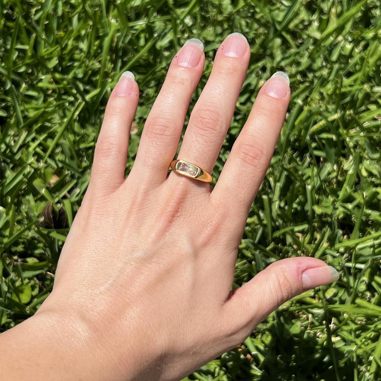 New! “Selena” Gold Crystal Ring Made with stainless... - Depop