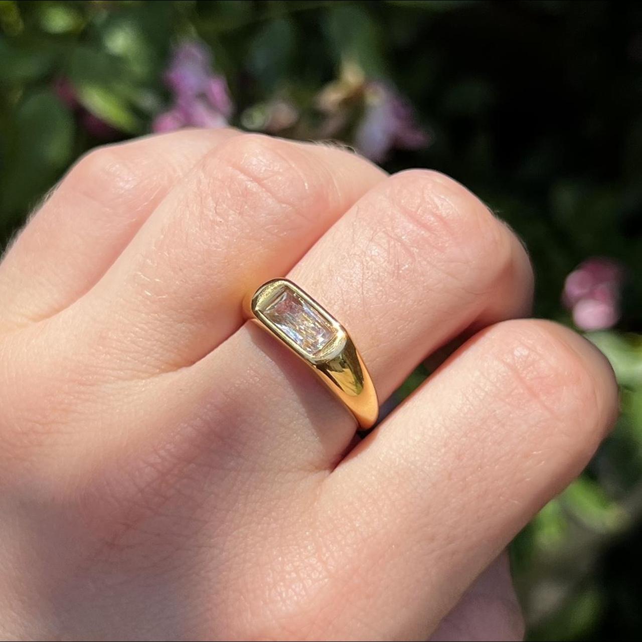 New! “Selena” Gold Crystal Ring Made with stainless... - Depop